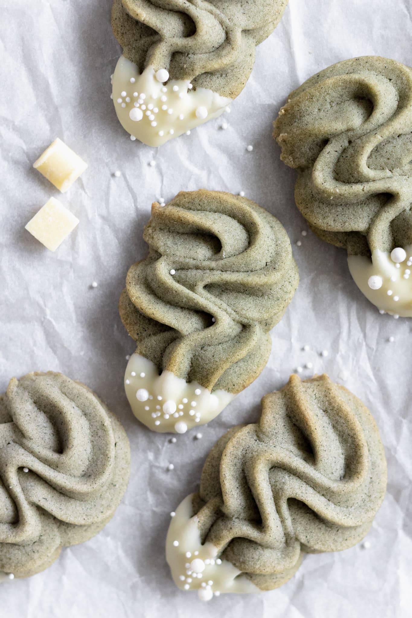 Mugwort, Ssuk, 쑥 Butter Cookies | Jessica's Dinner Party